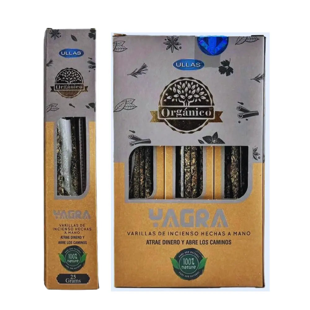 Varitas Incienso 'Yagra' Orgánico 100% Natural Ullas – Esotergia Tienda